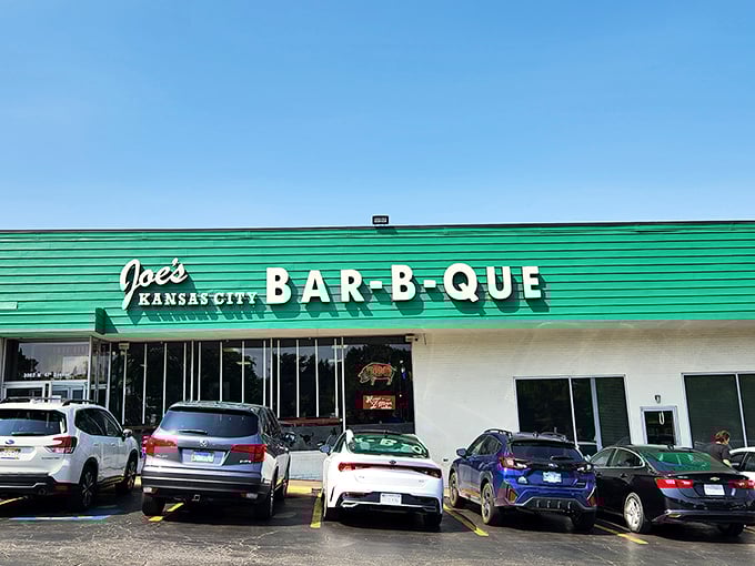 Joe's iconic turquoise exterior stands out like a BBQ beacon. This gas station-turned-restaurant proves great food can come from unexpected places.