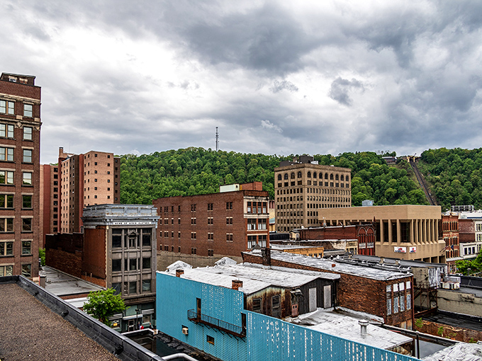 Johnstown's hillside architecture looks like someone played Tetris with actual buildings - and won spectacularly.