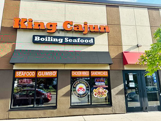 That bright orange sign isn't shy about announcing Louisiana flavors have landed in St. Paul's heart.