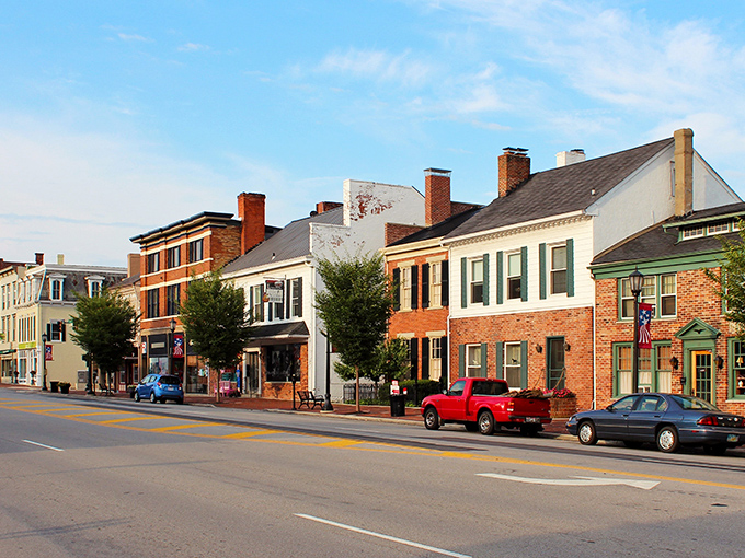 Lebanon's historic downtown looks like it was plucked straight from a Hallmark Christmas movie, complete with brick buildings and American flags.