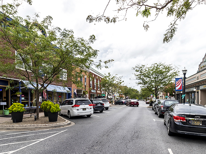 Main Street Lewes unfolds like a Norman Rockwell painting, where parking meters outnumber traffic jams.