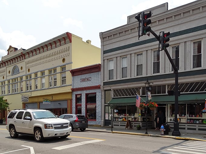 Historic charm on parade! Lewisburg's colorful facades stand like well-dressed sentinels, guarding small-town secrets that big cities would kill for.
