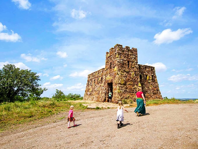 This stone castle rising from the Kansas prairie makes you feel like you've discovered America's best-kept medieval secret.