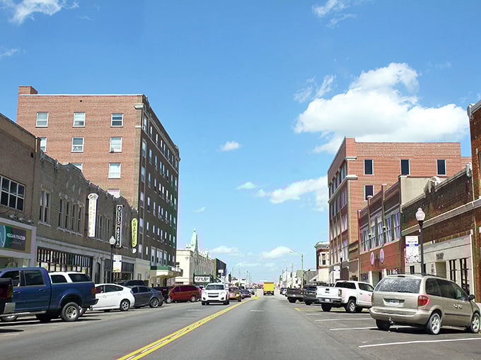 Miami's main street stretches wide and welcoming, where conversations happen at coffee shop pace. 