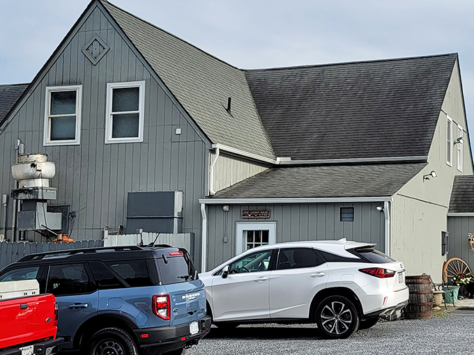 The unassuming exterior of New London Steak House hides a carnivore's paradise within. Like finding a treasure chest disguised as a garden shed!