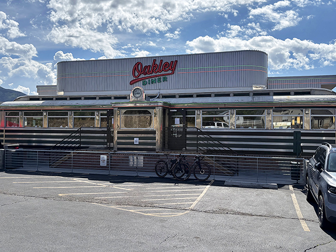 Like stepping into a Norman Rockwell painting, this gleaming silver railroad car promises comfort food adventures.