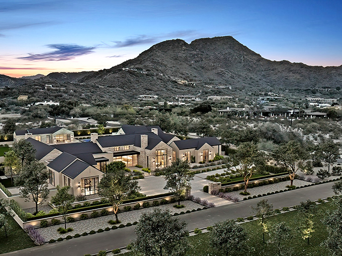 Modern desert luxury nestled against rugged mountains. Where retirement dreams come with a view that never gets old!