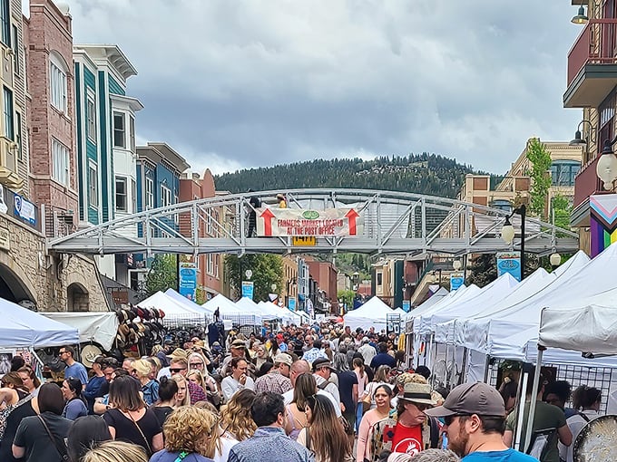 Park City's Main Street transforms into a treasure hunter's paradise where mountain views meet bargain prices.