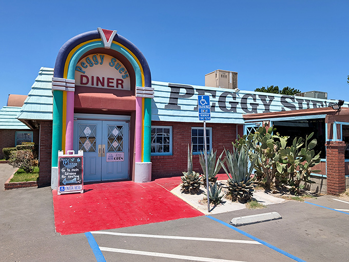 Step into this rainbow-colored time capsule where every meal feels like a celebration of simpler times.