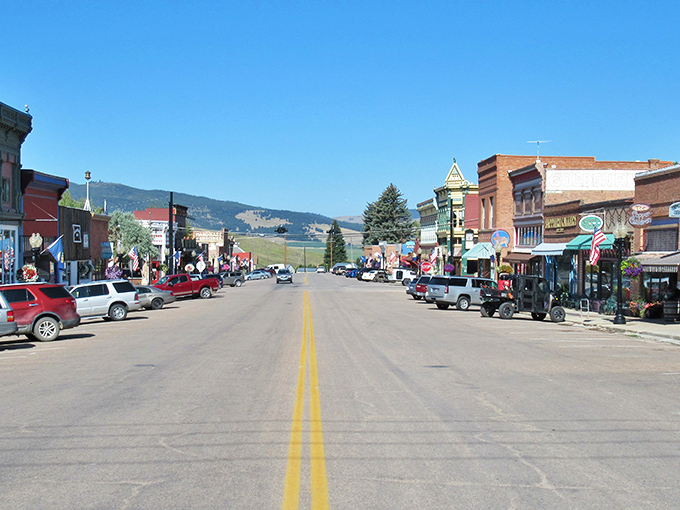 Wide streets and mountain views make Philipsburg look like the Wild West decided to settle down peacefully.