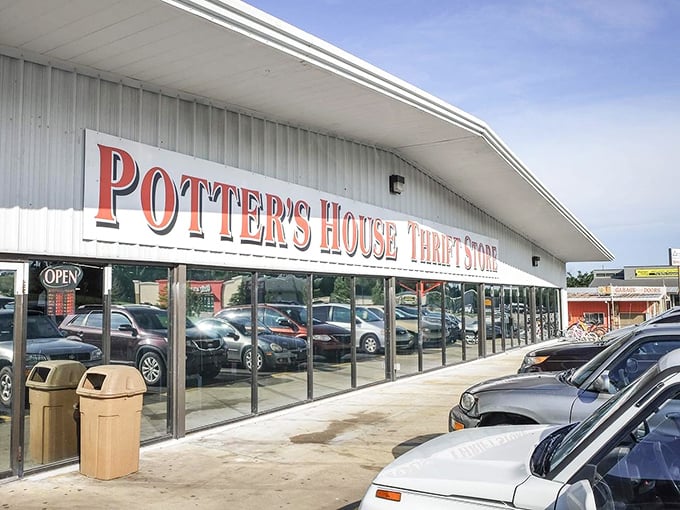 Look at this place! Potter's House stretches out like a warehouse of wonders waiting to be discovered.