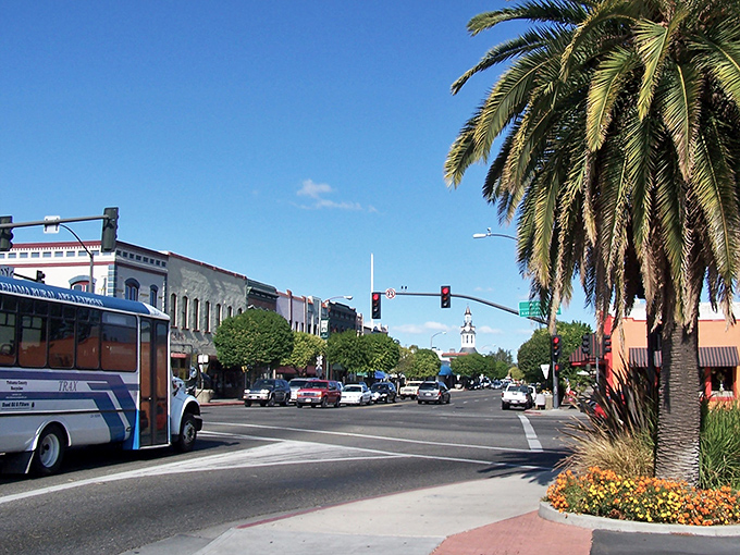 Downtown Red Bluff welcomes you with palm trees and historic charm. Small-town California at its most inviting!