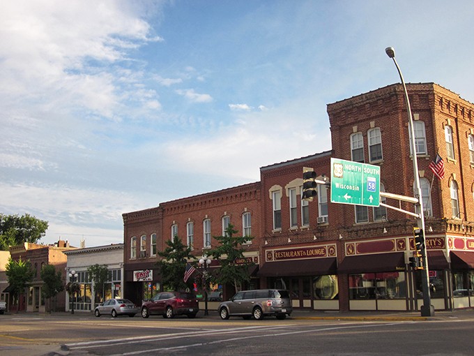 Historic brick buildings line Red Wing's Main Street, where time seems to slow down just enough to savor life's simple pleasures.
