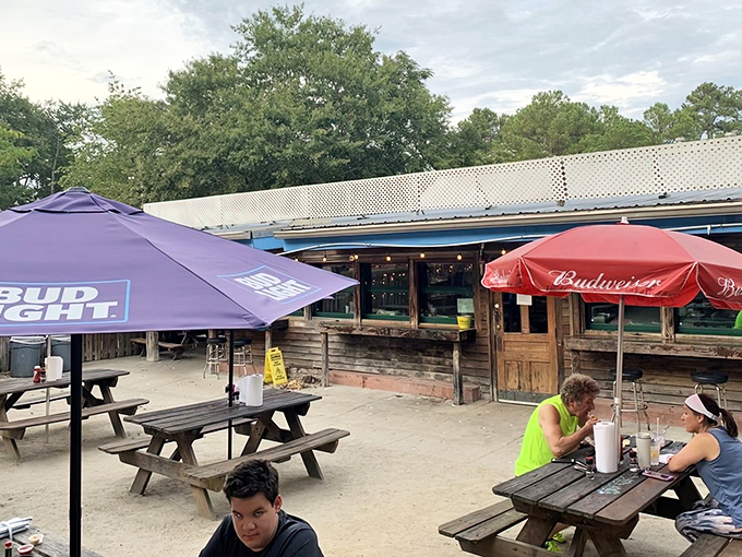 Picnic tables under colorful umbrellas &ndash; this is where serious oyster eaters gather for no-frills seafood feasts.