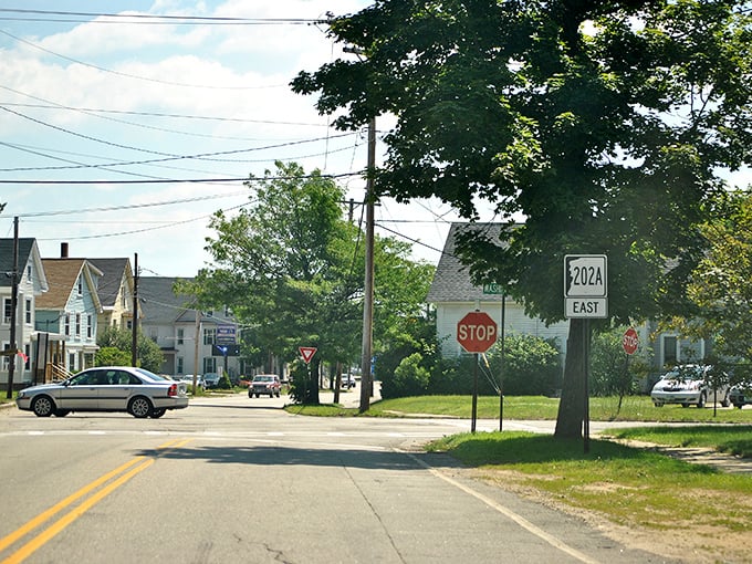 Rochester's tree-lined streets welcome you with small-town charm. Those yellow lines might lead to your next favorite local shop!