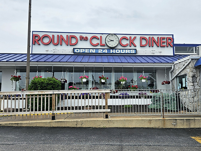 That "Open 24 Hours" sign isn't just decoration &ndash; it's a promise of pancakes at midnight.