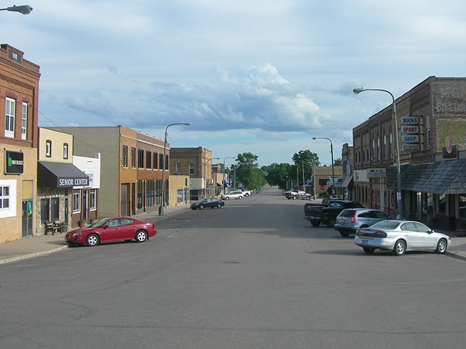 Rugby's wide main street whispers stories of simpler times when parallel parking wasn't an Olympic sport.