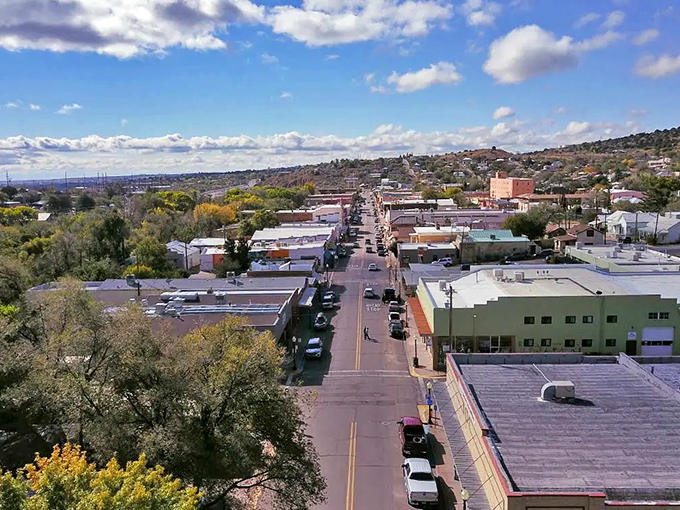 Silver City's historic downtown stretches out like a perfectly preserved Western movie set waiting for action.