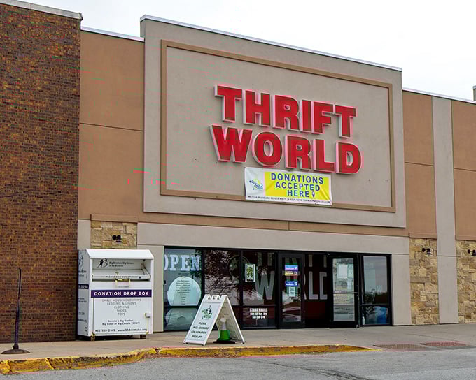That familiar red sign promises treasure hunting adventures that would make Indiana Jones jealous.