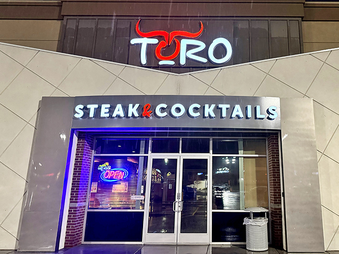 Sometimes the best steaks hide behind the most ordinary storefronts, like this suburban treasure.