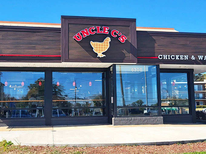 Uncle C's iconic storefront promises chicken so good, you'll want to high-five the chef through the window!