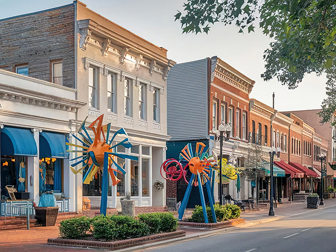 Wilson's downtown bursts with colorful art installations that make even cloudy days feel like sunshine. Pure small-town magic!