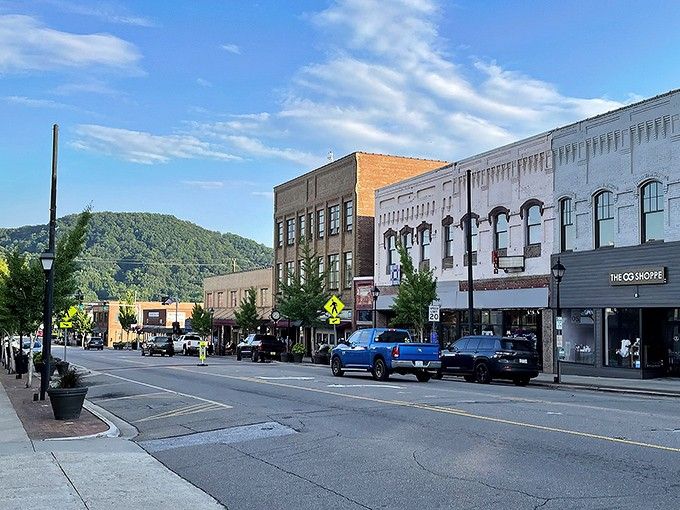 Marion's downtown streets nestle against the mountains like they're getting a permanent hug from nature itself.