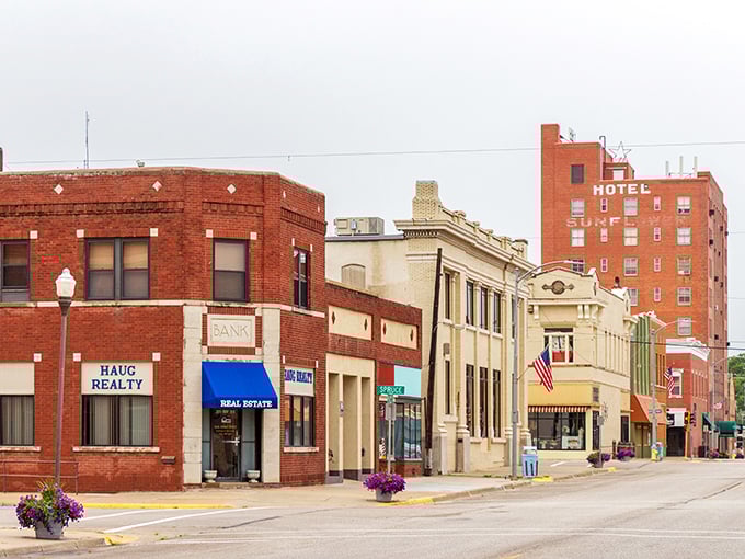 That old Sunflower Hotel building stands tall, reminding you that real character never goes out of style.