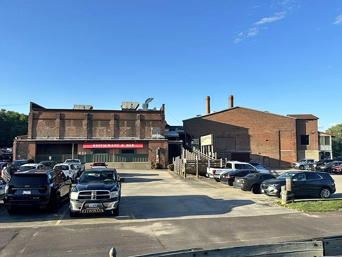 When the parking lot's this packed, you know the ribeyes are worth the wait inside.