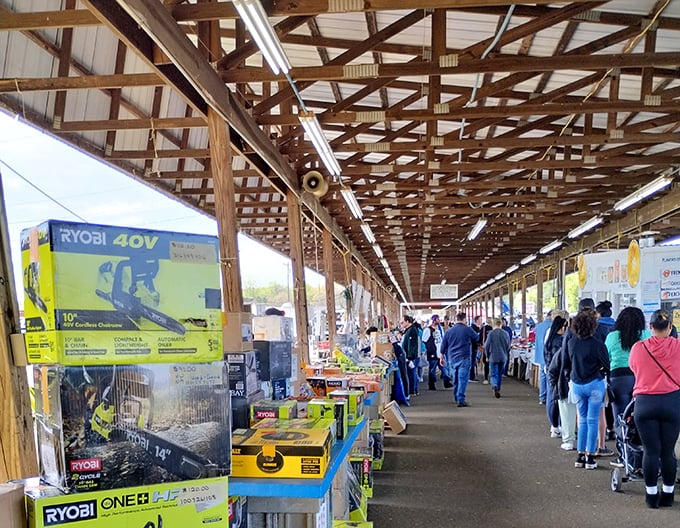 Under these covered walkways, every aisle promises discoveries that'll make your garage sale heart sing.