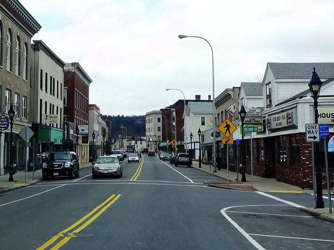 Historic storefronts line Athol's downtown, where your Social Security check stretches further than your imagination.