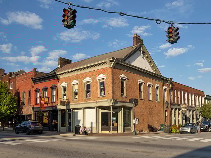 Those hanging traffic lights and historic storefronts create the perfect backdrop for any romantic comedy worth watching.