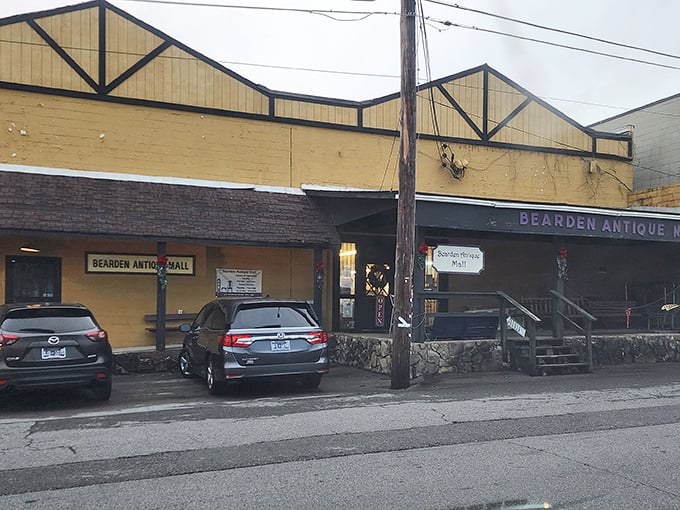Multiple levels of antique goodness await behind those doors - it's like a vintage department store dream.