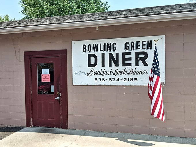 A classic American flag waves hello outside this small-town treasure, where breakfast is served with a side of local gossip.