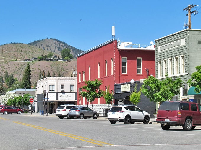 Chelan's main street offers a glimpse into small-town perfection. Mountains frame the background while local shops invite you to slow down and stay awhile.