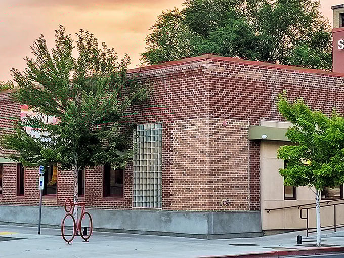 Classic steakhouse architecture meets small-town charm where every brick tells a story of perfectly grilled beef.