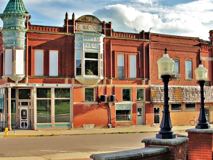 Historic brick buildings in downtown Corning showcase timeless craftsmanship, where every detail tells a story of the town&rsquo;s enduring charm.