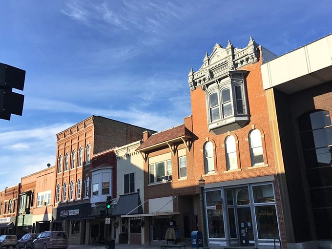 Downtown Decorah's brick facades whisper stories of simpler times when main streets mattered most.