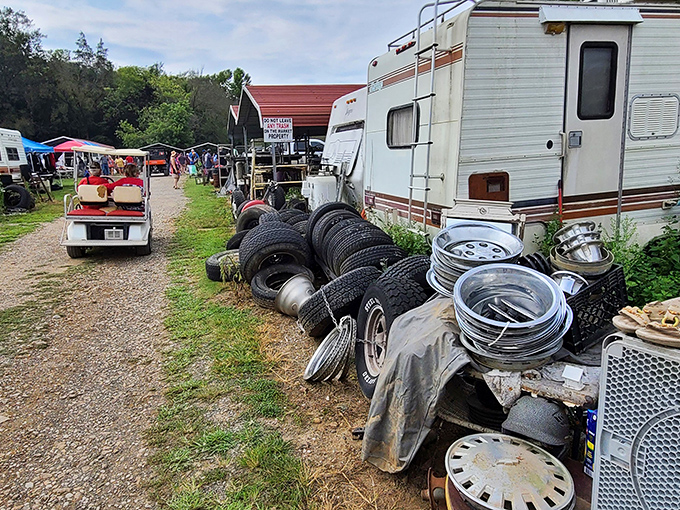 When your car becomes a mobile antique shop, you know you've found the right flea market paradise.
