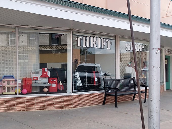 That bench isn't just for show&mdash;it's where locals swap stories after scoring incredible bargains inside this community hub.