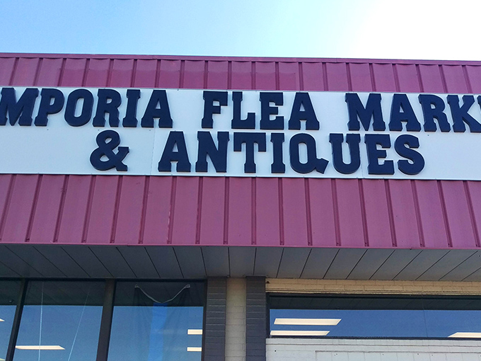 When the sign says "Flea Market & Antiques," you know adventure awaits inside those doors.