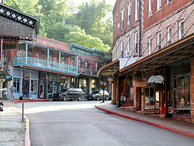 Winding streets and century-old storefronts give Eureka Springs its storybook charm. You half-expect to see a horse and buggy around each corner!