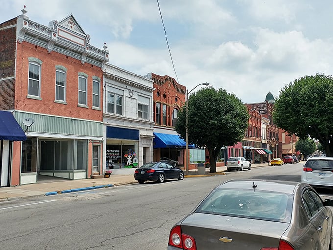 Classic Iowa architecture lines these peaceful streets where neighbors still know each other's names and stories.