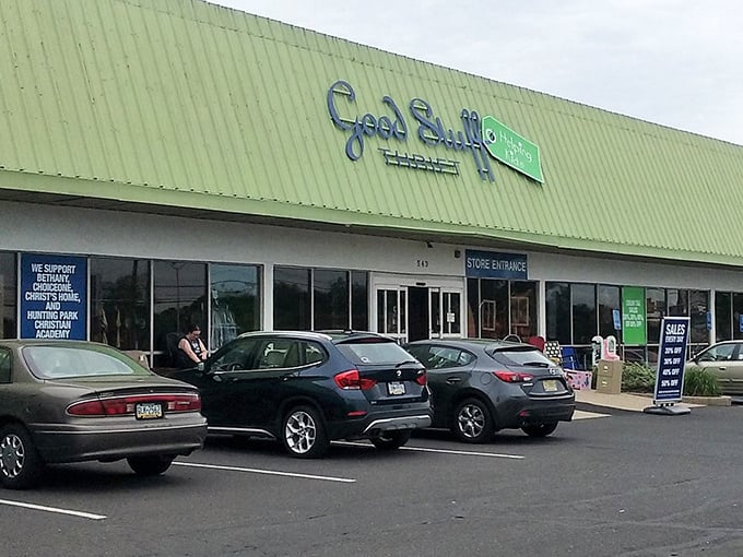 Sometimes the best adventures start in the most unassuming places, like this thrift paradise waiting inside.