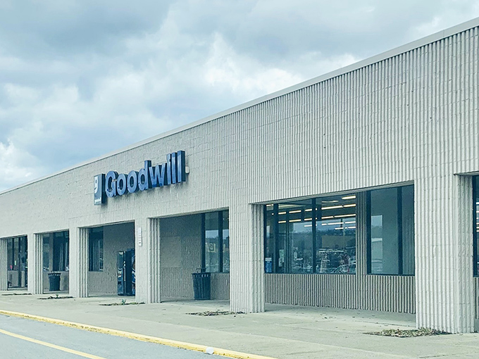 Behind those gleaming windows lies enough donated goods to furnish half of Hermitage.