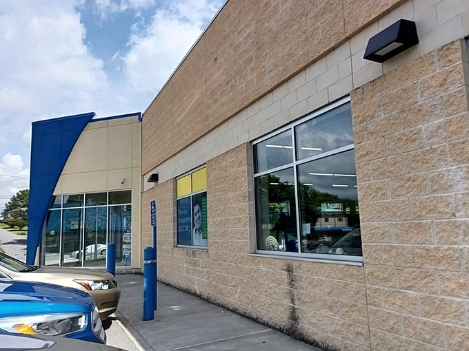 From this angle, you can almost hear the building whispering, "Come inside, I've got vintage finds you won't believe!"