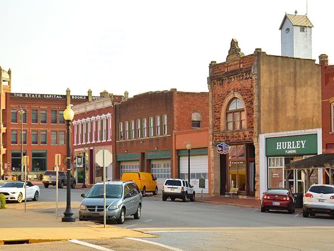Main Street Guthrie feels like stepping onto a movie set where every storefront tells its own story.