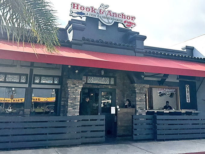 The nautical charm of Hook & Anchor beckons seafood enthusiasts. You can practically smell the buttery lobster rolls from here.