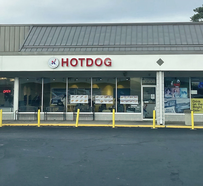 That red "HOTDOG" sign isn't just advertising; it's a beacon calling all comfort food seekers home.