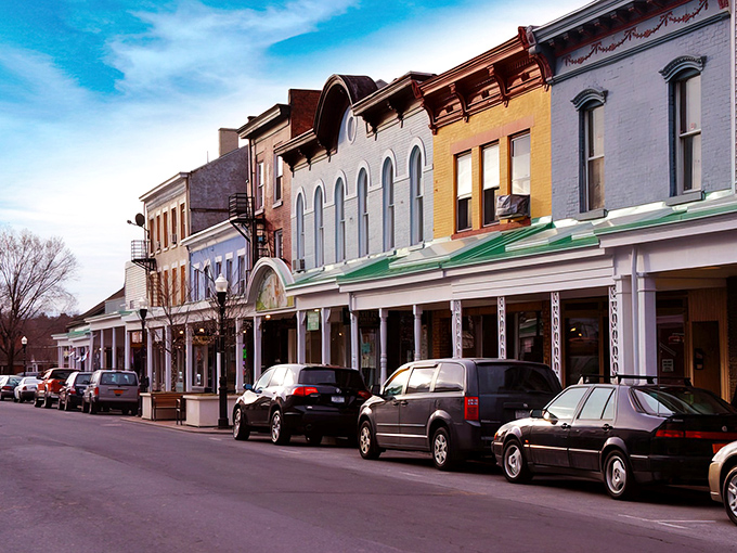 These charming storefronts have weathered centuries like fine wine, aging gracefully along Kingston's picturesque main drag.
